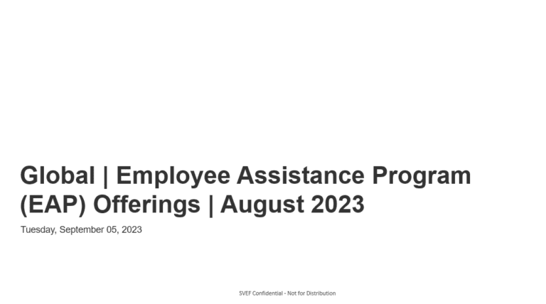 Global Employee Assistance Program EAP Offerings August 2023 - Silicon ...